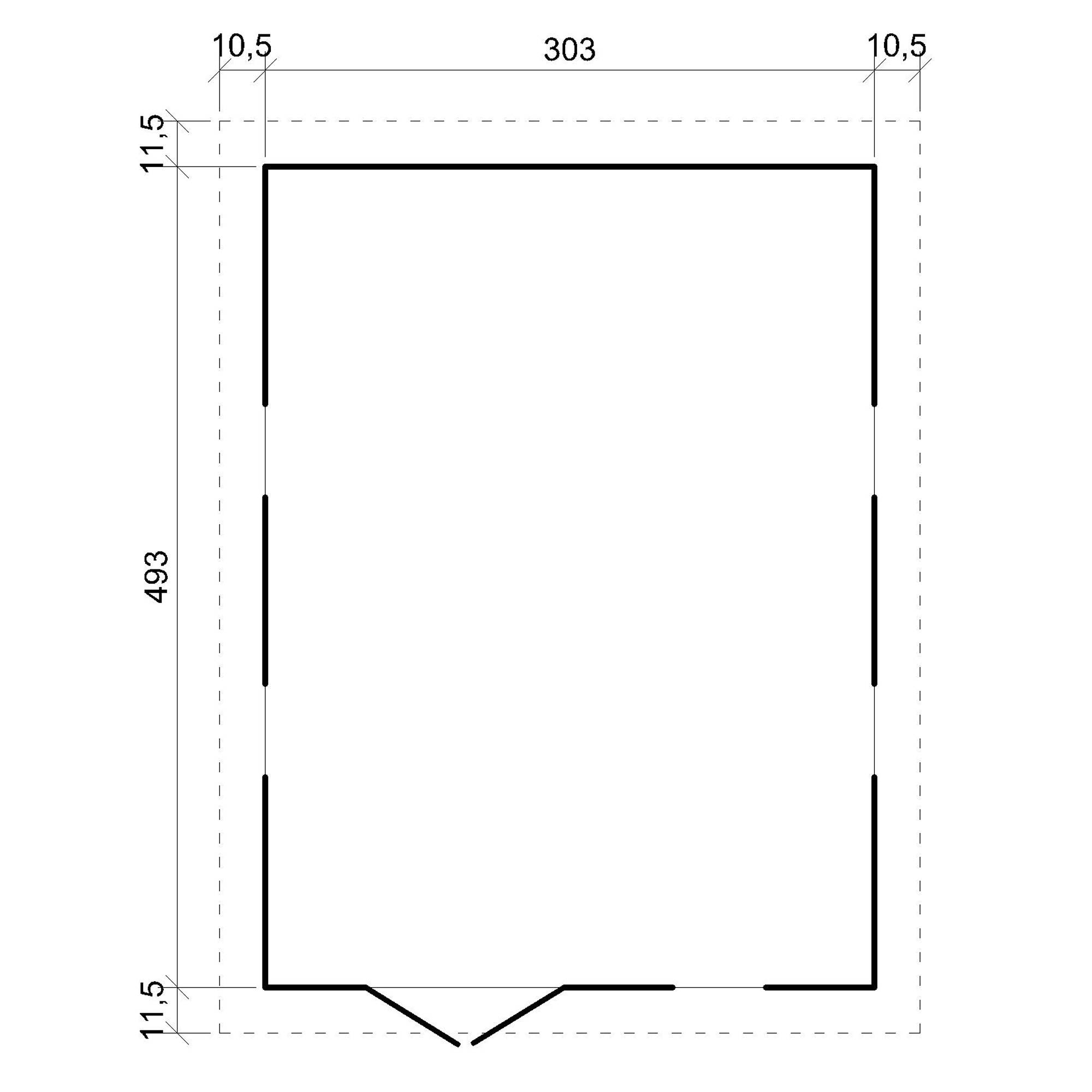 Abri de Jardin en Bois Naturel H226x324x516 cm / 15 m² avec fenêtres ...