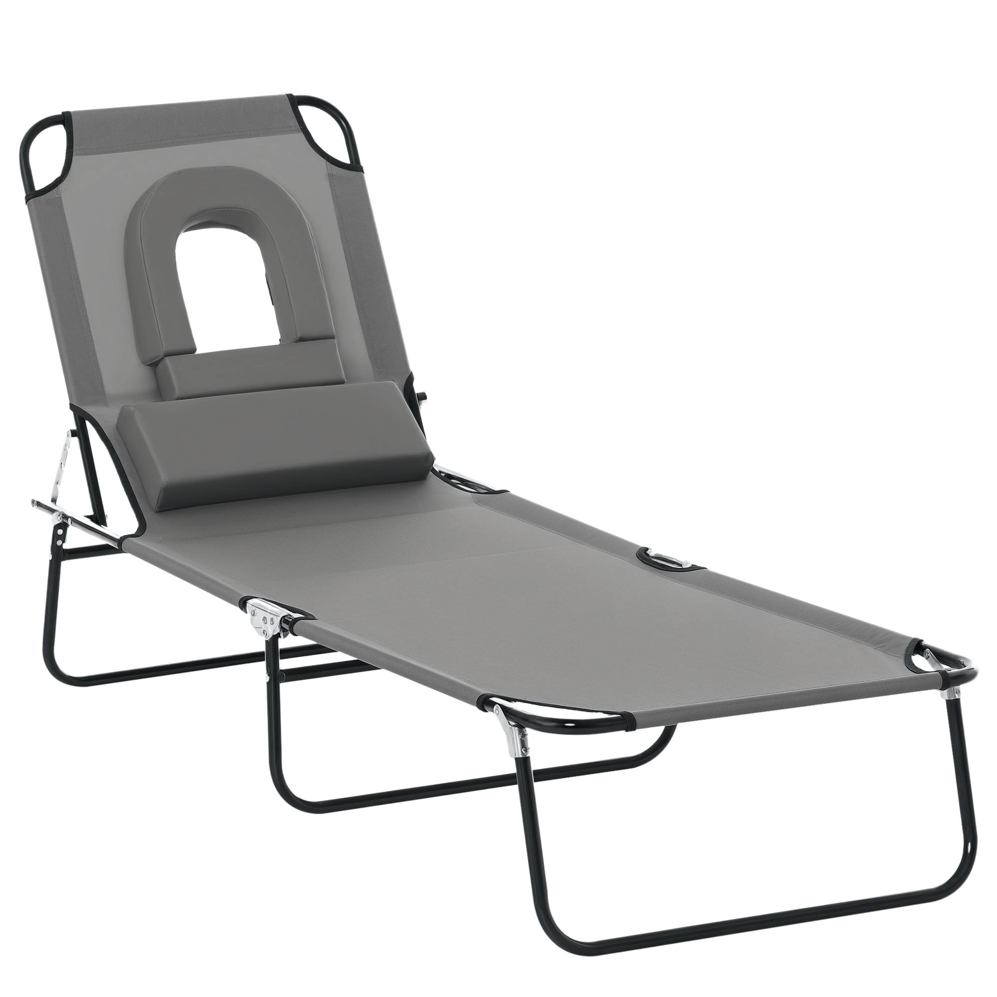 Bain de Soleil Pliable transat inclinable 4 Positions Chaise Longue 3 ...