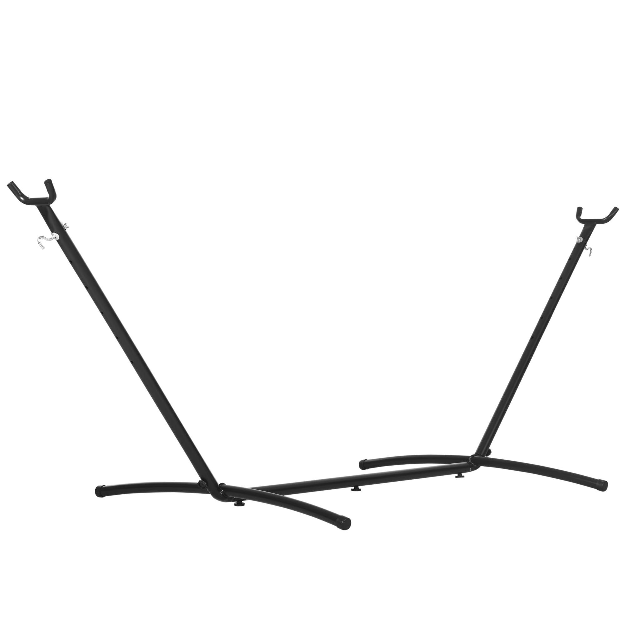 Support de hamac métal noir 280 x 117 x 110 cm - PANGIVO - Gamm vert
