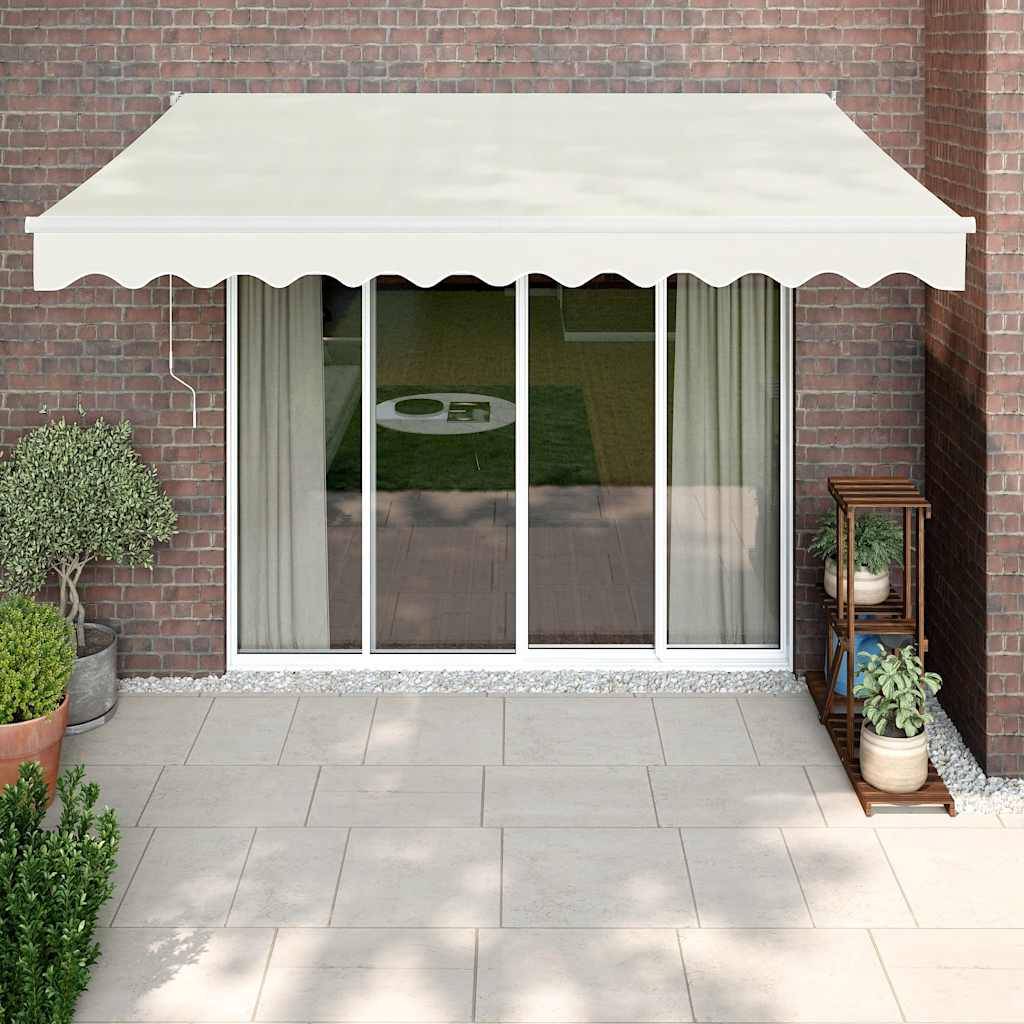 Store banne mural aluminium terrasse protection solaire 3x2.5m crème ...