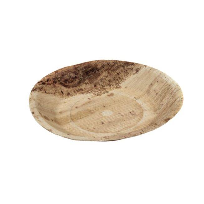 Assiette Creuse en Feuille de Palmier 18 cm - SDG Lot de 100 - Gamm vert