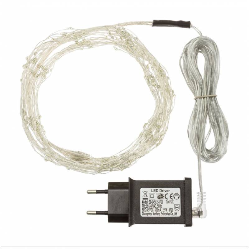Cascade lumineuse LED 1M 15 branches 300 Micro LED blanc froid Lotti ...