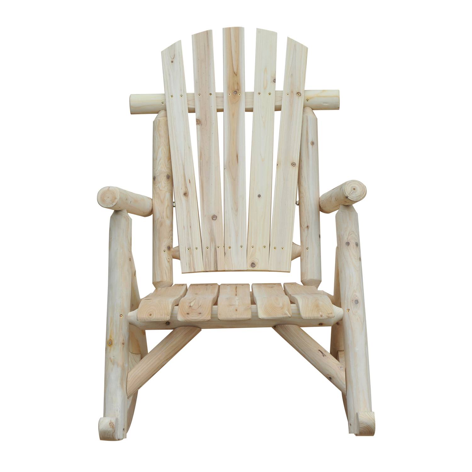 Fauteuil à bascule bois naturel 66 x 96 x 98 cm - PANGIVO - Gamm vert
