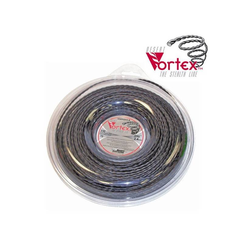 Fil nylon vortex Ø 2,4 mm pour débroussailleuse (coque) - Gamm vert
