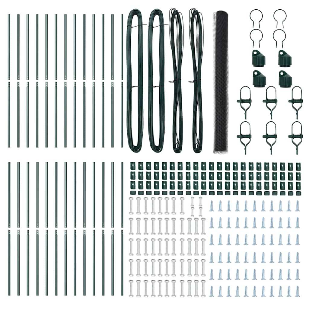 Poteau clôture acier gris 50 x 1,5 m maille 36 mm - PANGIVO - Gamm vert