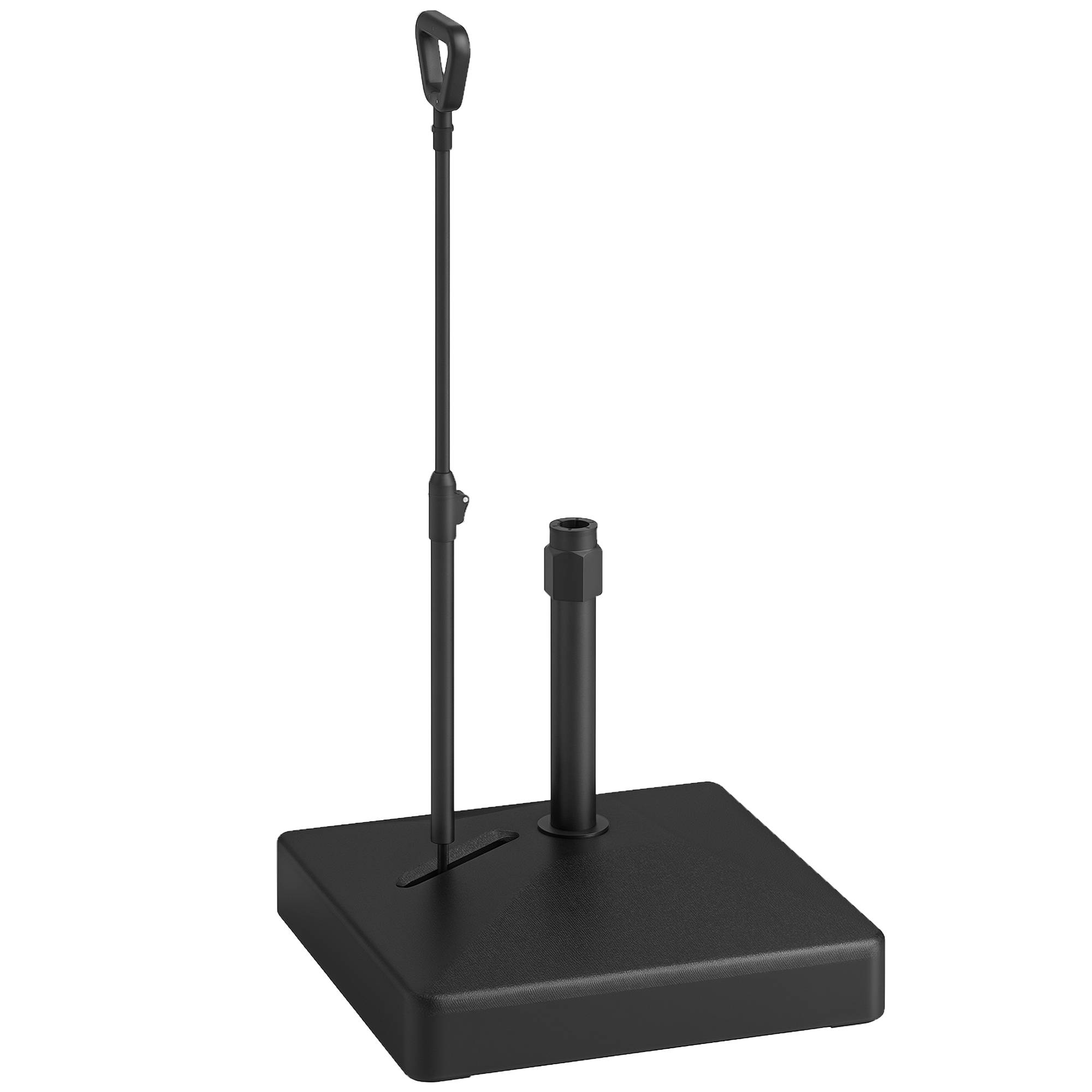Pied de parasol carré support parasol en HDPE sur roulettes avec ...