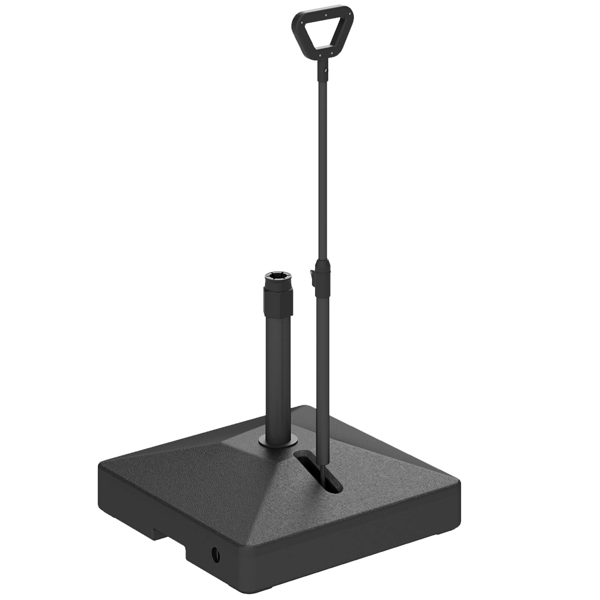 Pied de parasol carré support parasol en HDPE sur roulettes avec ...