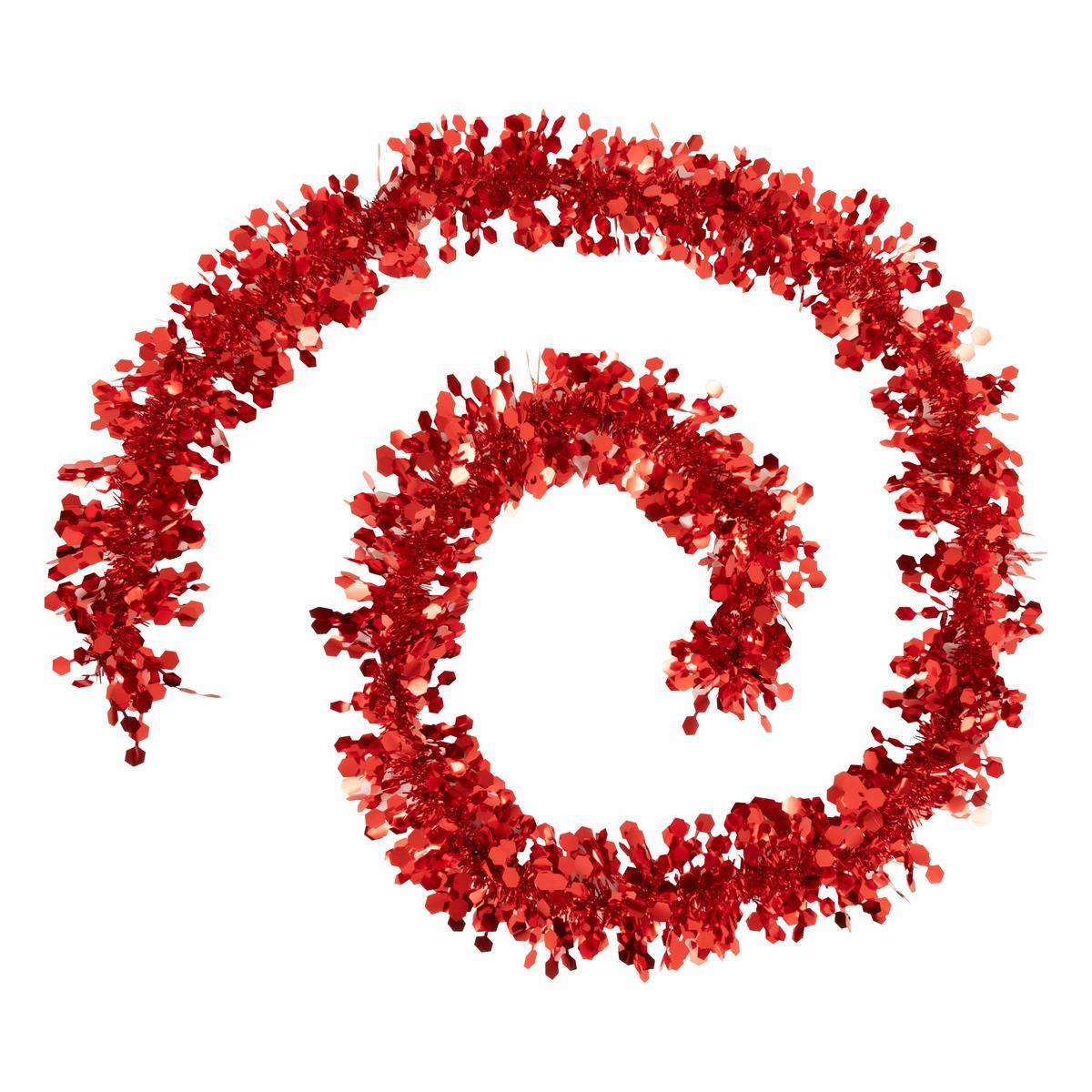 Guirlande brins fins hexagones 10cmx2m 6 plis rouge FEERIC LIGHTS ...