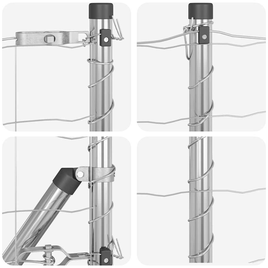 Clôture Acier Argenté 0,4 x 25 m, Poids :19.1kg - PANGIVO - Gamm vert