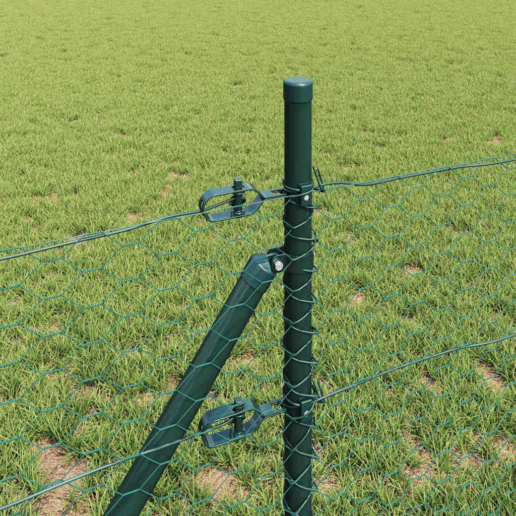 Poteau de clôture acier PVC vert 100 x 0,6 cm (maille 36 mm) - PANGIVO ...