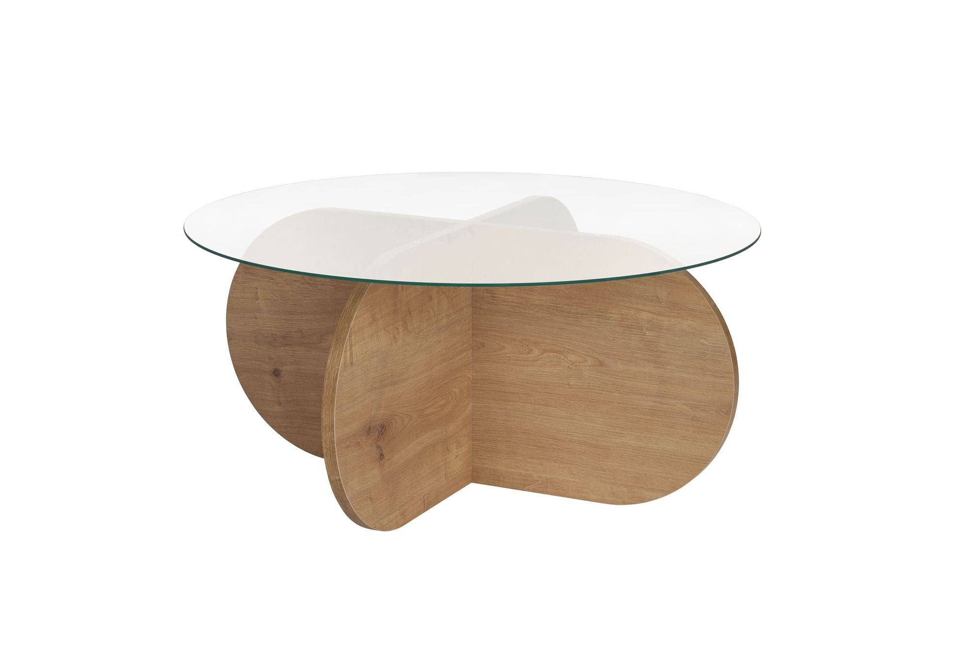 Table Basse En Bois "aeris" - 75 X 75 X 35 Cm - Chêne Saphirtransparent ...