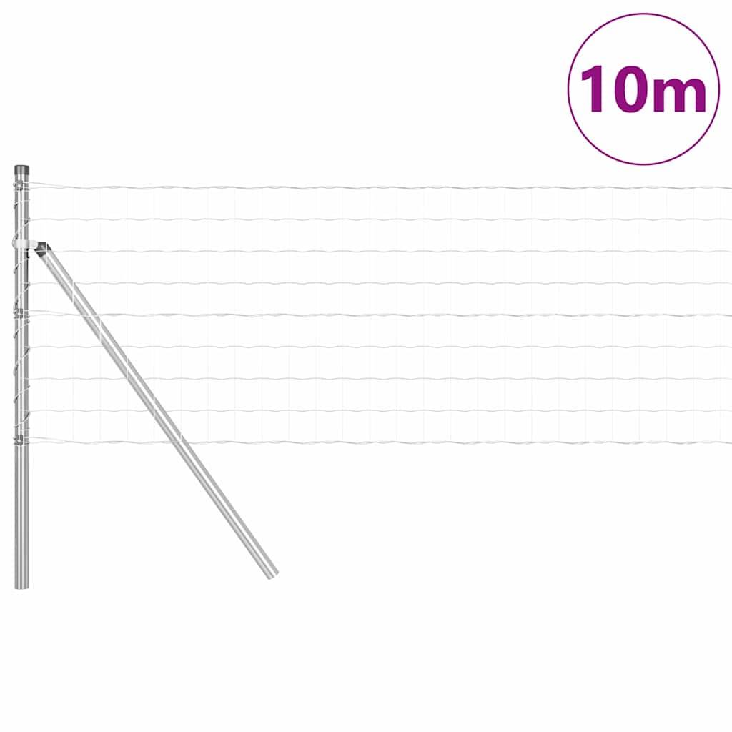 Clôture Acier et PVC Argenté 0,6 x 10 m 3,2 x 60 cm - PANGIVO - Gamm vert