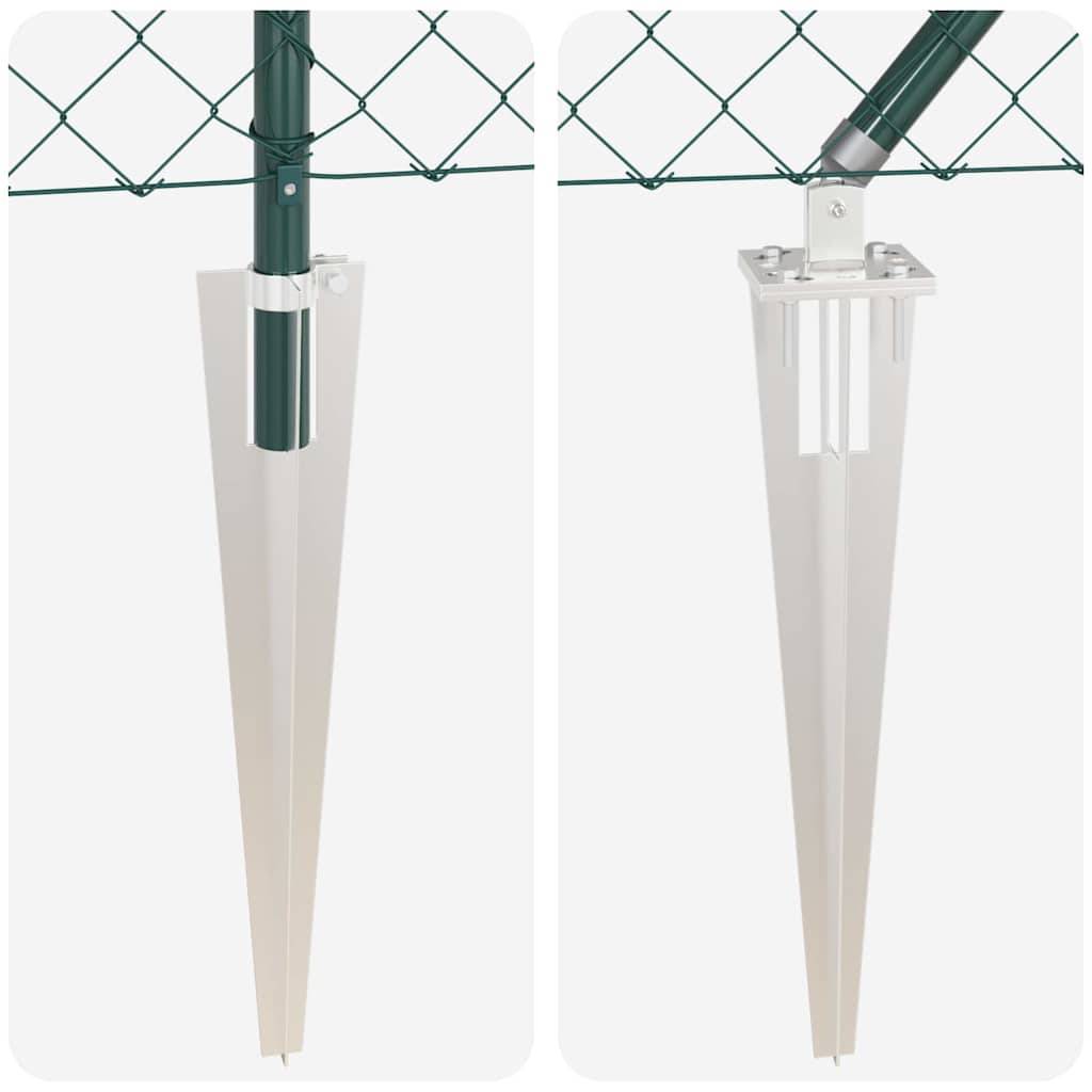 Poteau de clôture acier PVC vert 2500 x 3,2 x 60 cm, Poids :33.9kg ...
