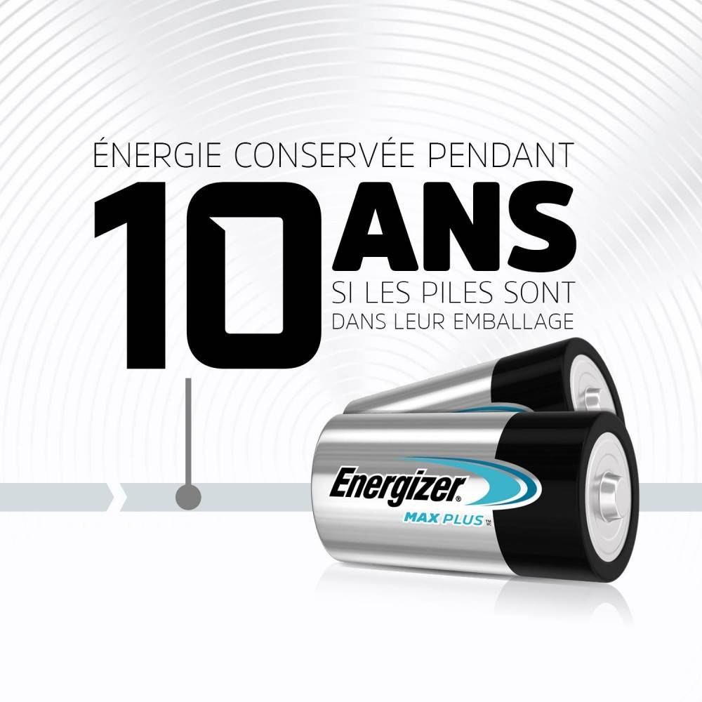 Lot de 2 piles alcaline lr14 c, 1.5 V, ENERGIZER - Gamm vert