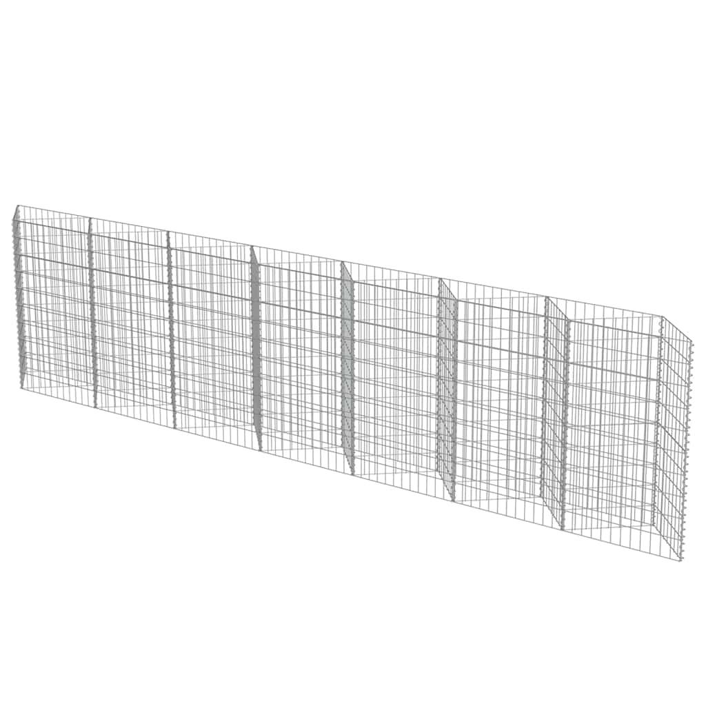 Mur Gabion Acier Galvanisé Jardin Soutènement Durable 450x30x100cm ...