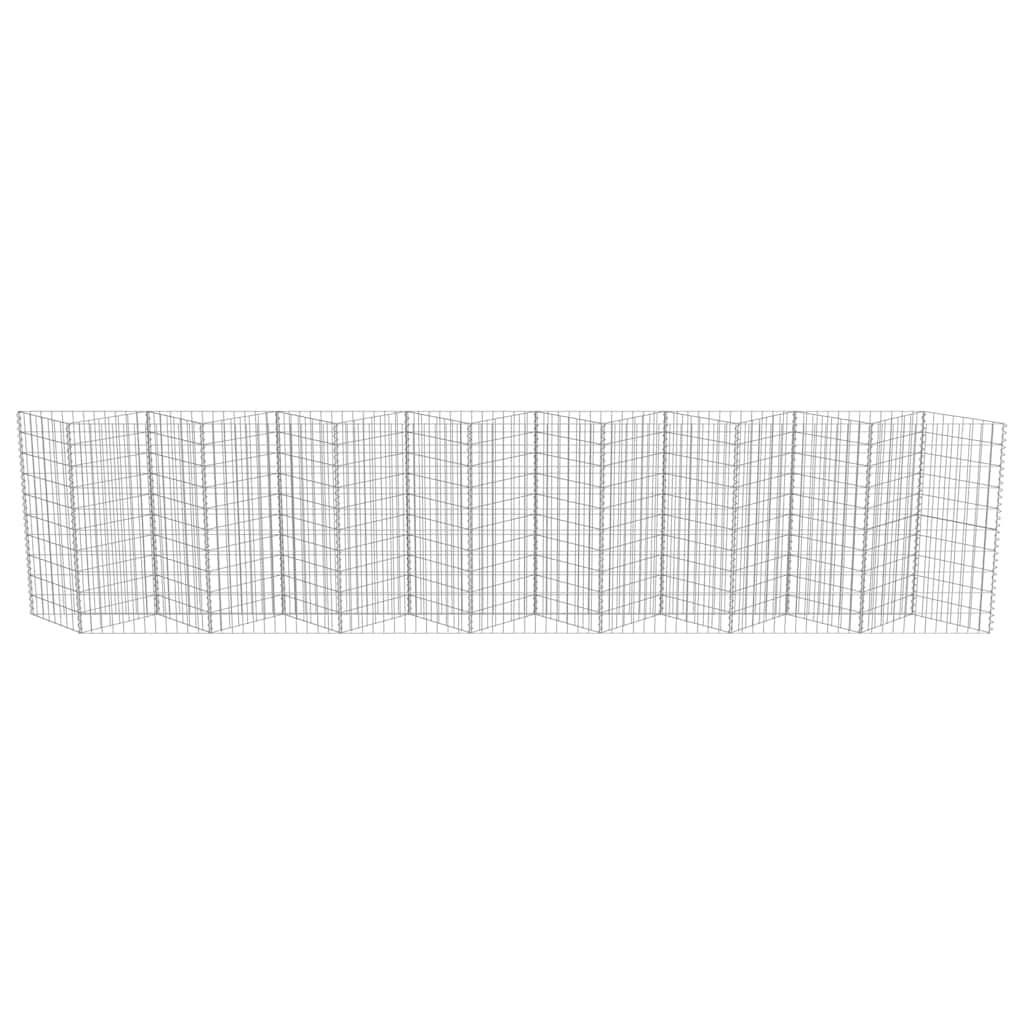 Mur Gabion Acier Galvanisé Jardin Soutènement Durable 450x30x100cm ...