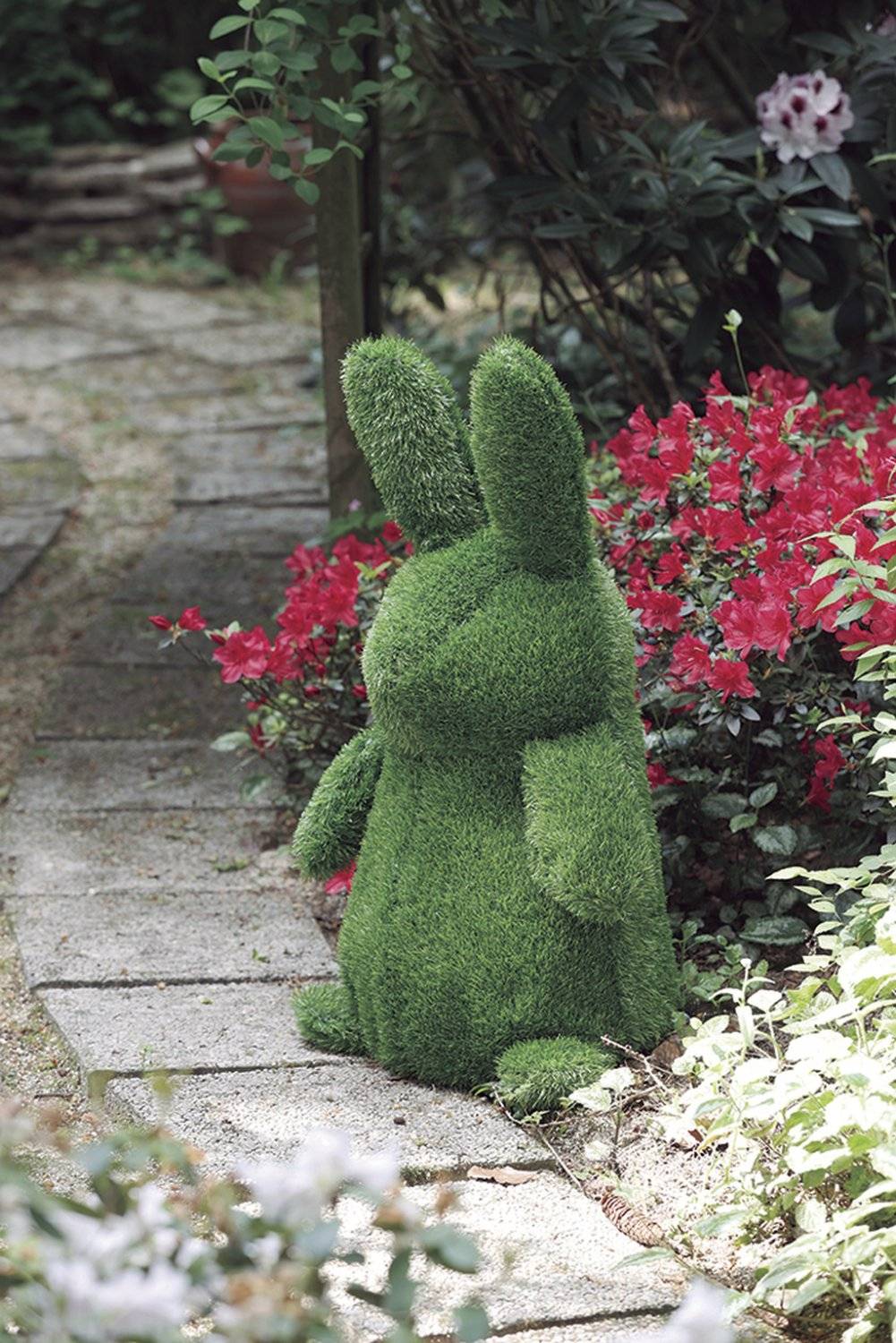 Lapin décoratif en gazon synthétique 84 x 36 x 45 cm - arrosage goutte ...