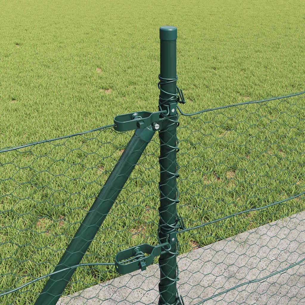 Poteau de clôture acier PVC vert 1000 x 3.2 x 40 cm, Poids :7.95kg ...