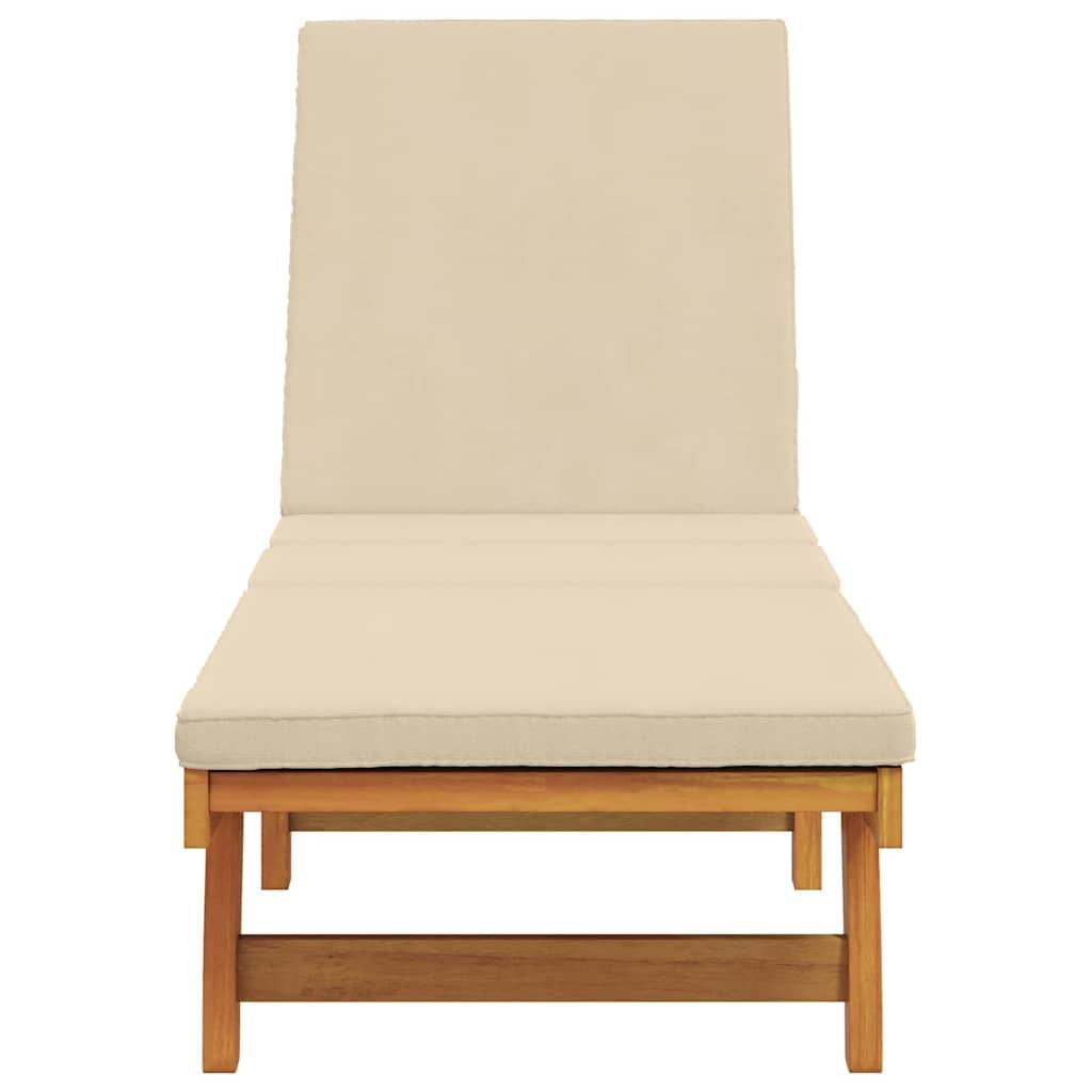Transat bois d'acacia massif marrons 199 x 63 x 85 cm, Poids :22kg ...