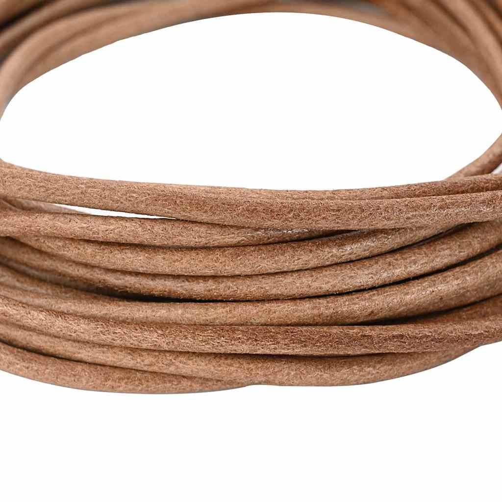 Corde en Cuir Marron Ø5 mm x 50 m Cuir Maison Chic - Gamm vert