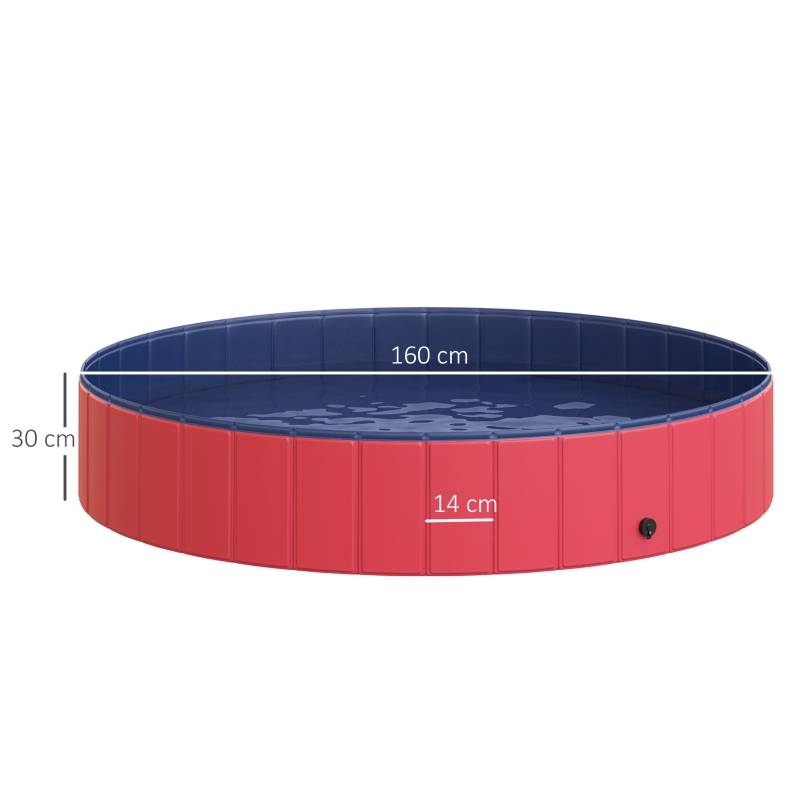Piscine pour chien baignoire plastique bois extérieur pliable rouge ...