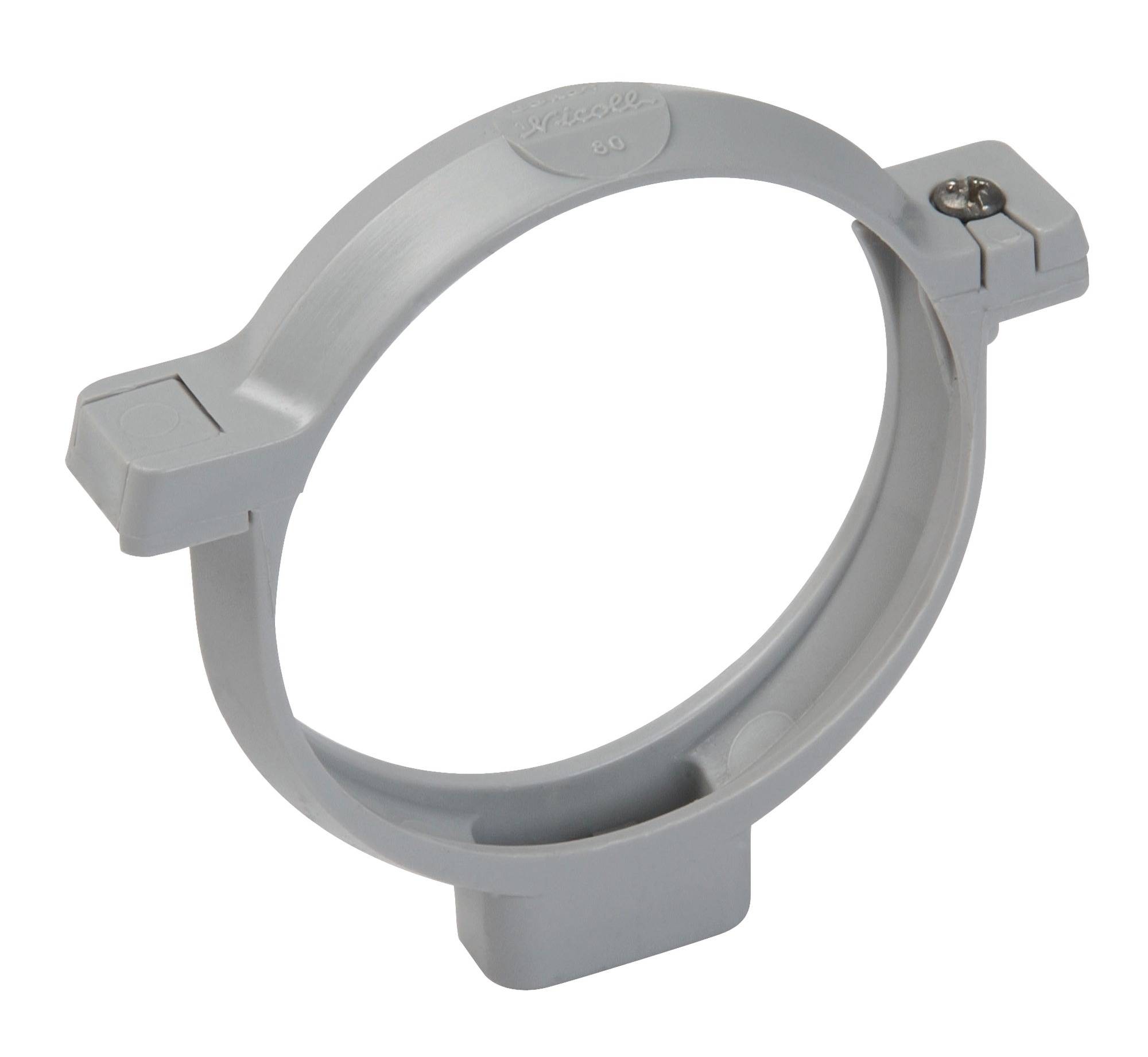 Collier Lyre 100mm pour tube de descente cylindrique gris - NICOLL ...
