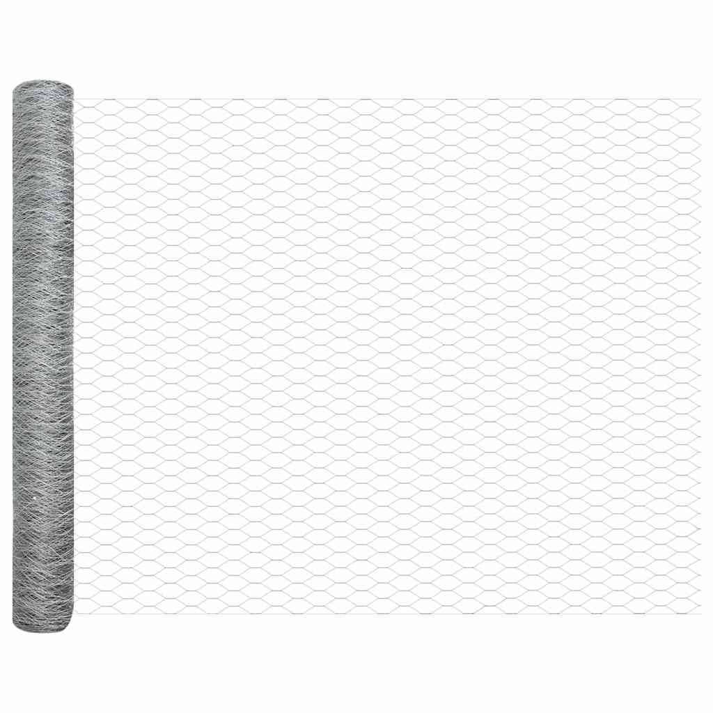 Clôture hexagonale Acier galvanisé Argenté 100 x 1 cm, Poids :13kg ...