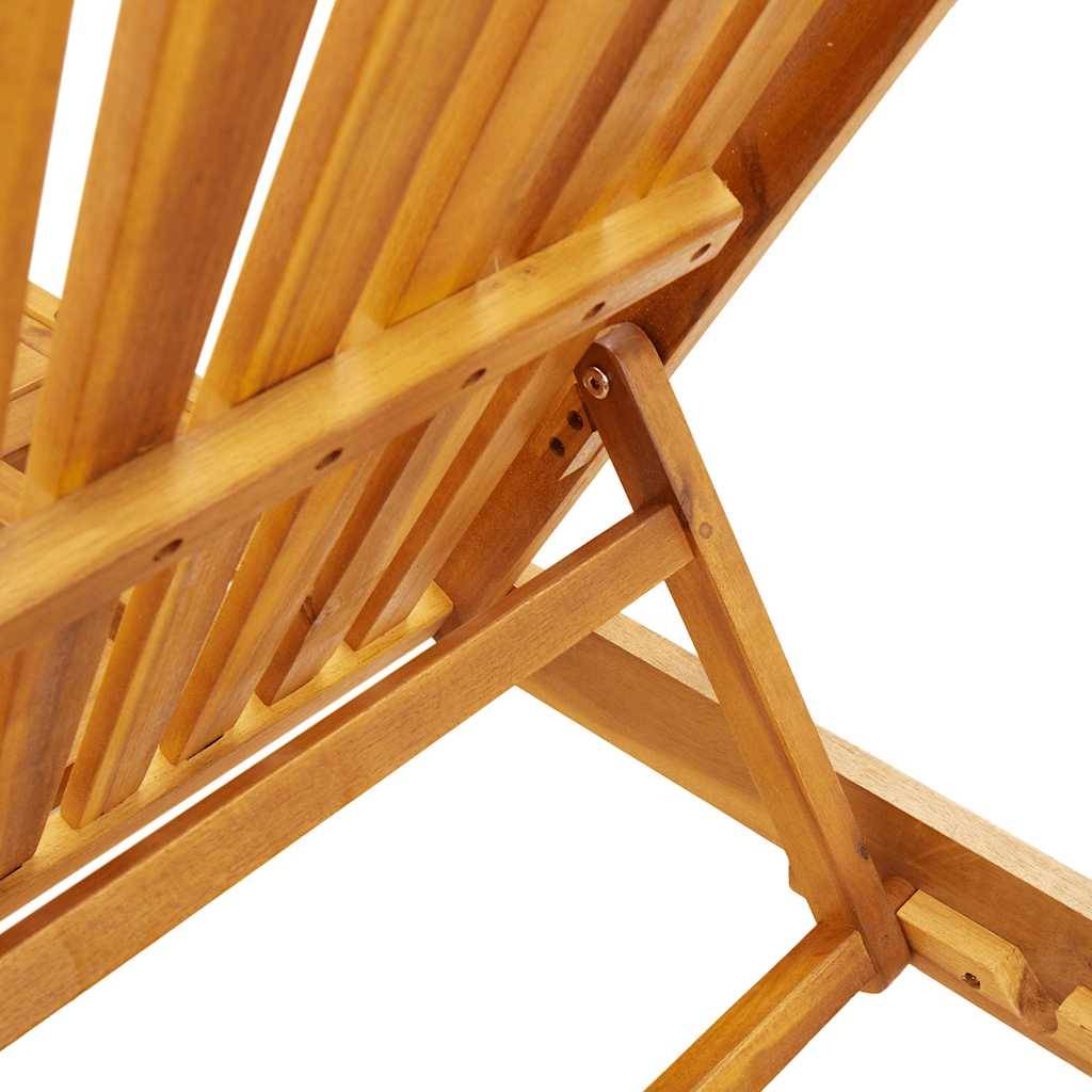 Chaises longues bois d'acacia solide 199 x 59 x 85 cm - PANGIVO - Gamm vert