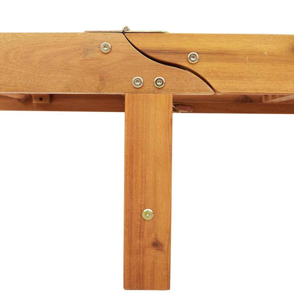 Chaises longues bois d'acacia solide 199 x 59 x 85 cm - PANGIVO - Gamm vert