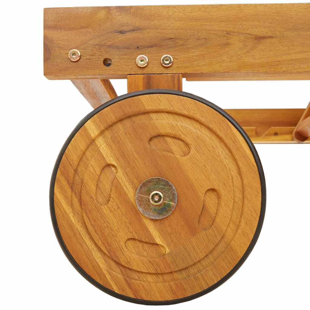 Chaises longues bois d'acacia solide 199 x 59 x 85 cm - PANGIVO - Gamm vert