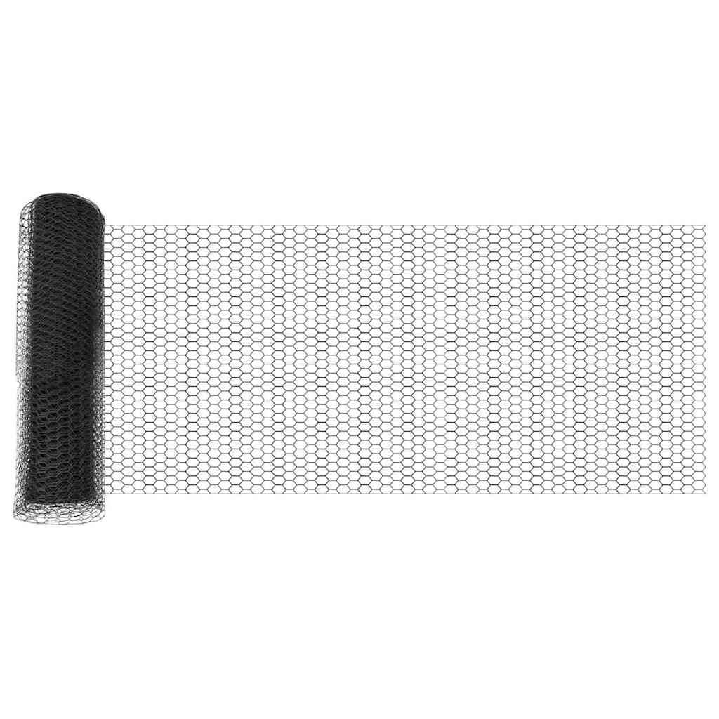 Poteau de clôture acier PVC gris 5000 x 3,2 x 60 cm, Poids :32.36kg ...