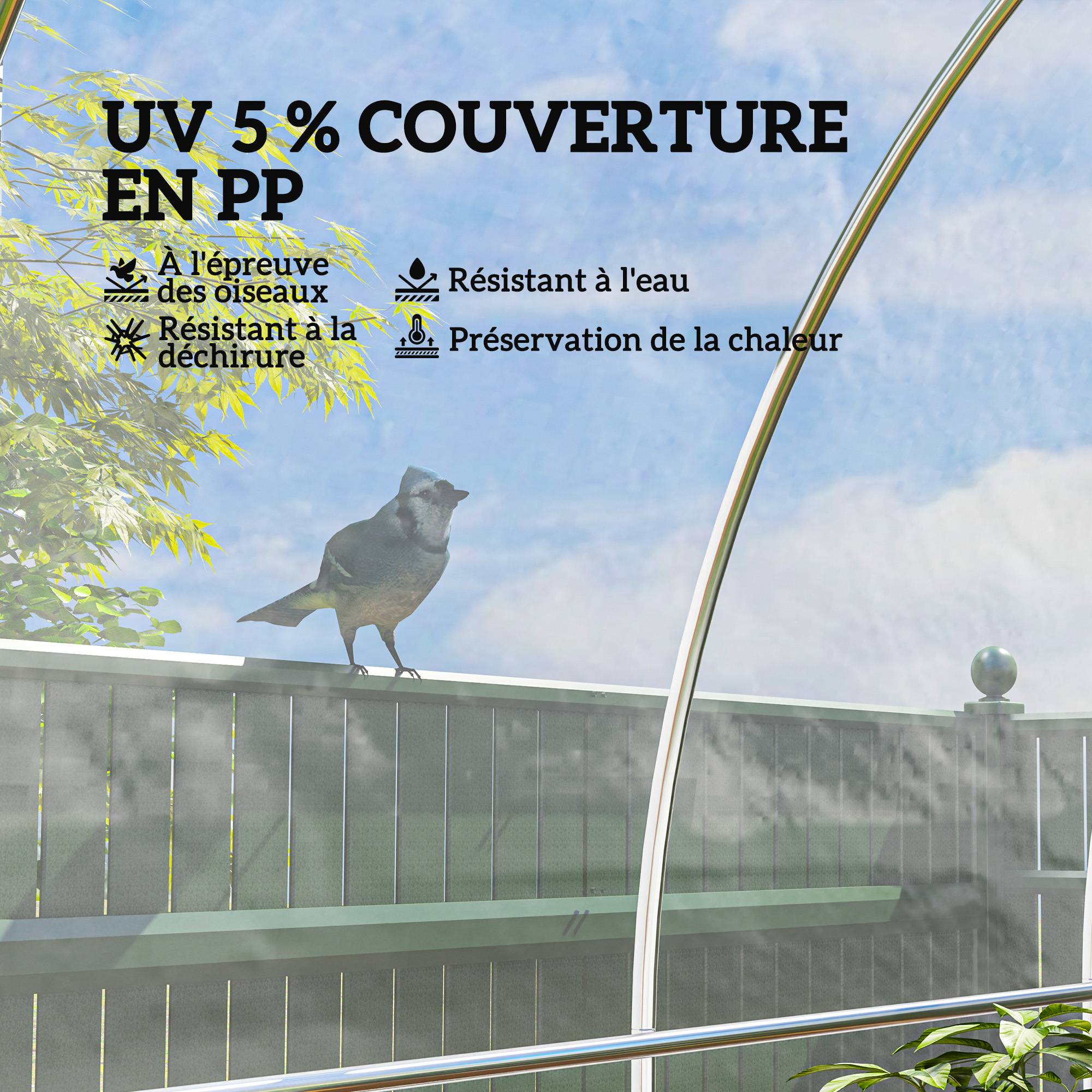 Bâche de rechange Polypropylène serres protection intempéries 6x10m ...