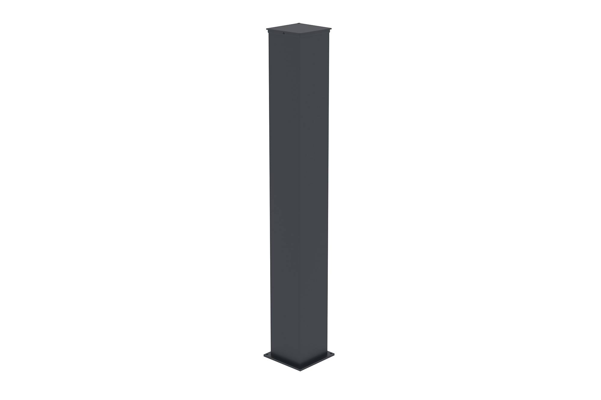 Portail battant 3 m HALTI H.140 cm alu gris + 2 poteaux 20x20 cm H ...
