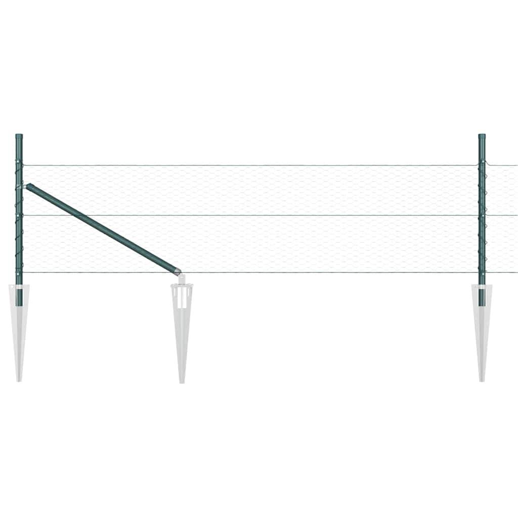 Poteau de clôture acier PVC vert 5000 x 3,2 x 40 cm, Poids :43.75kg ...