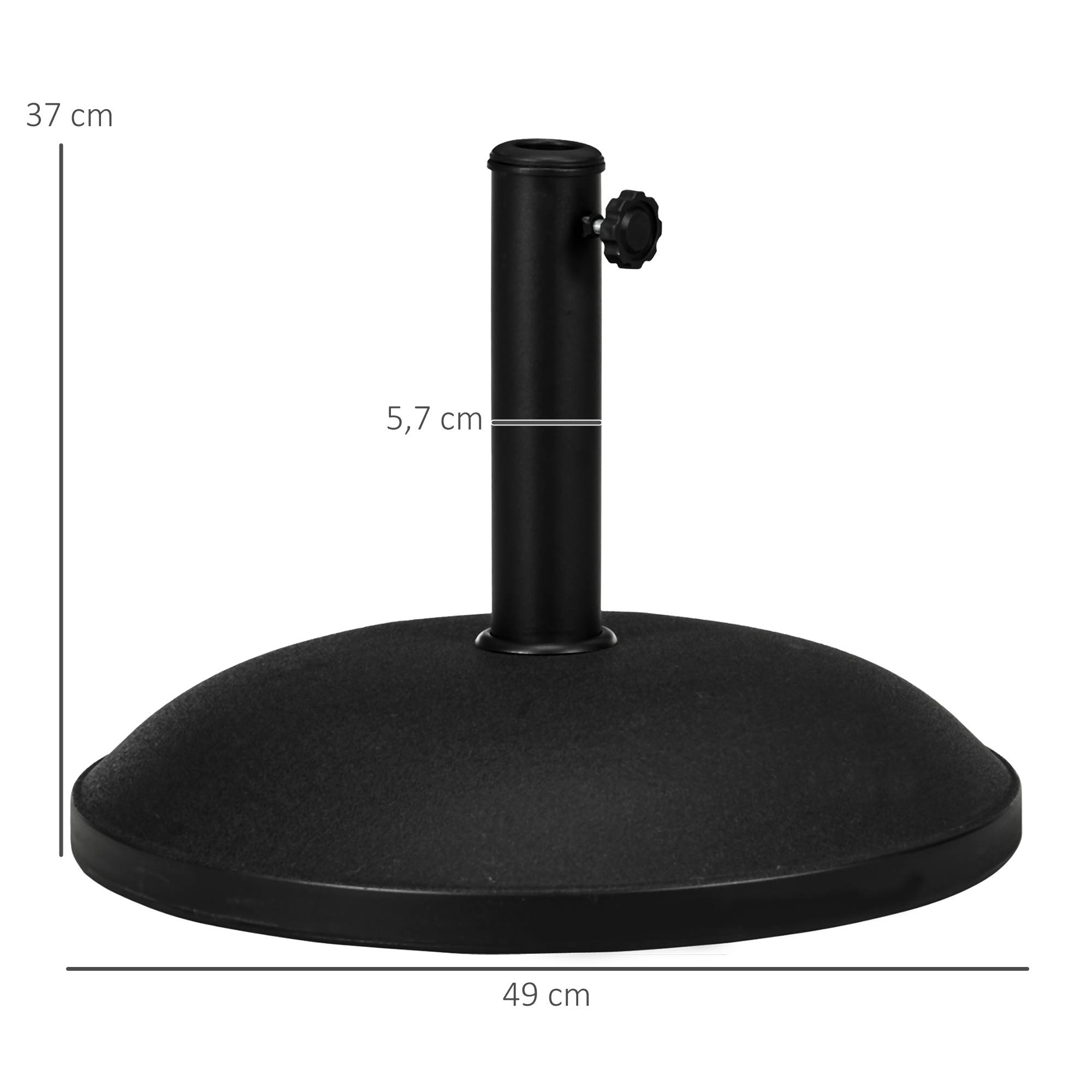 Pied de parasol rond 25 kg support parasol en ciment pour terrasse ...