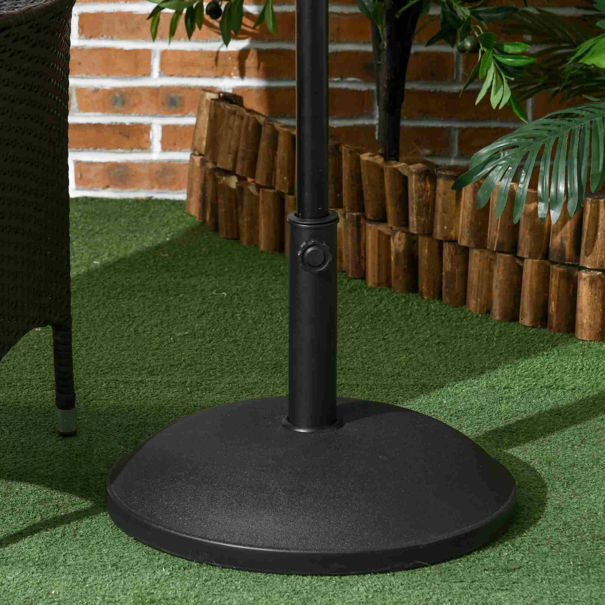 Pied de parasol rond 25 kg support parasol en ciment pour terrasse ...
