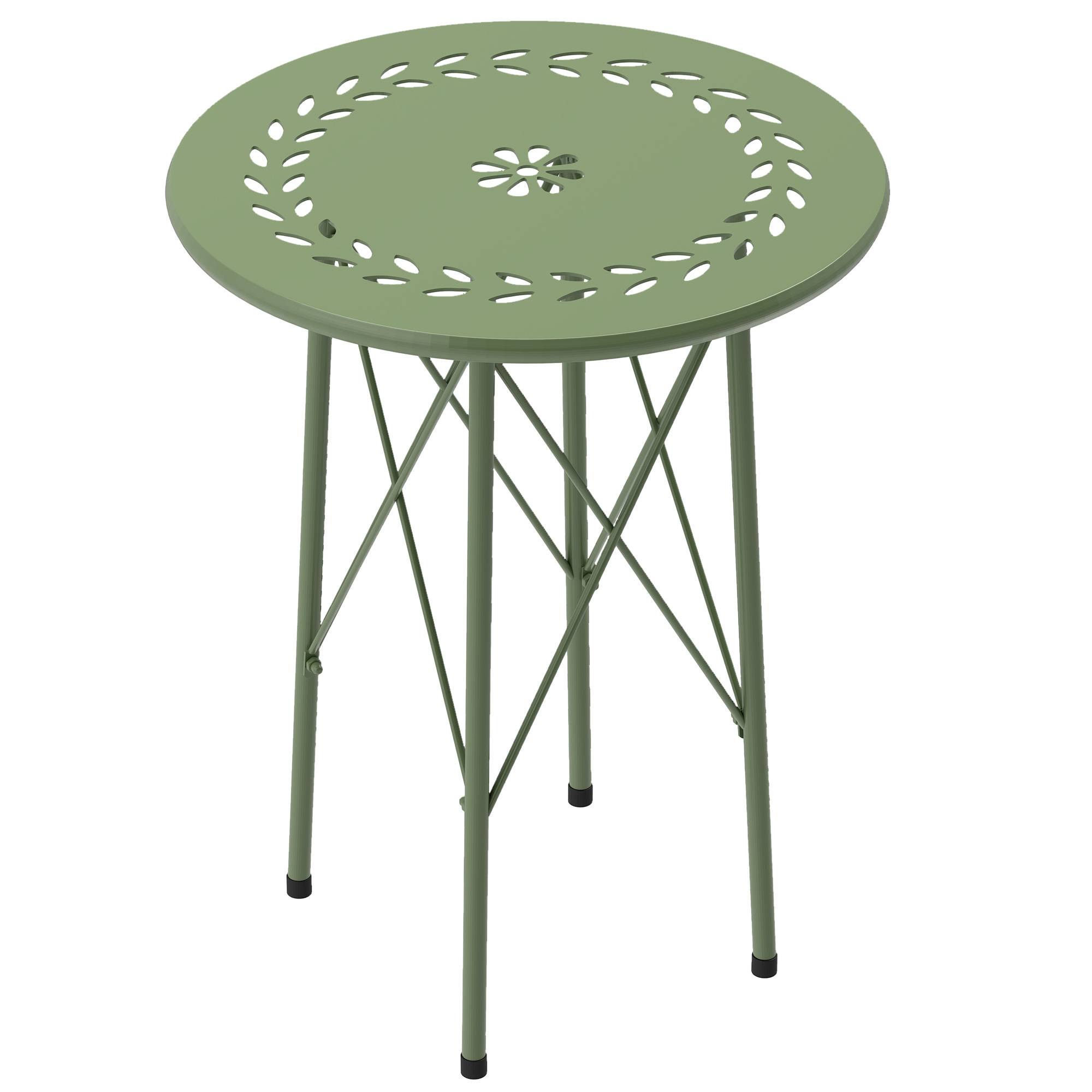 Table d'appoint extérieure aciers vert 40 x 40 x 50 cm - PANGIVO - Gamm ...