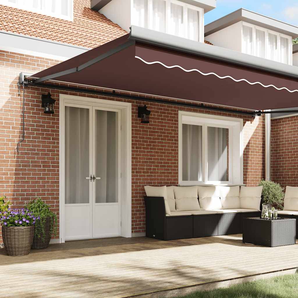 Store banne motorisé aluminium extérieur protection anti-UV 500x300cm ...