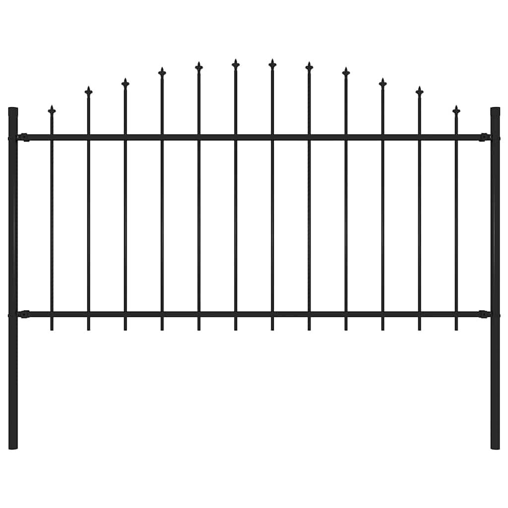 Clôture de jardin acier noir avec pointe 170 x 150 cm - PANGIVO - Gamm vert