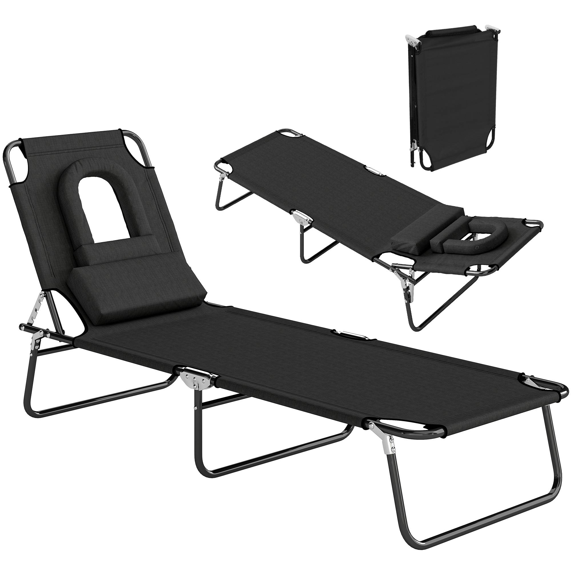Bain de Soleil Pliable transat inclinable 4 Positions Chaise Longue 3 ...