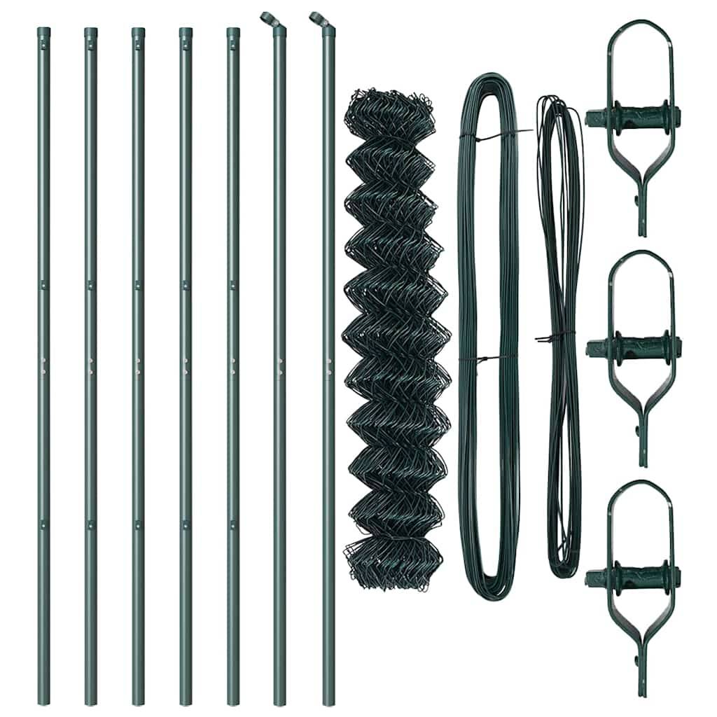 Poteau de clôture acier PVC vert 1000 x 3,2 x 120 cm, Poids :24.2kg ...