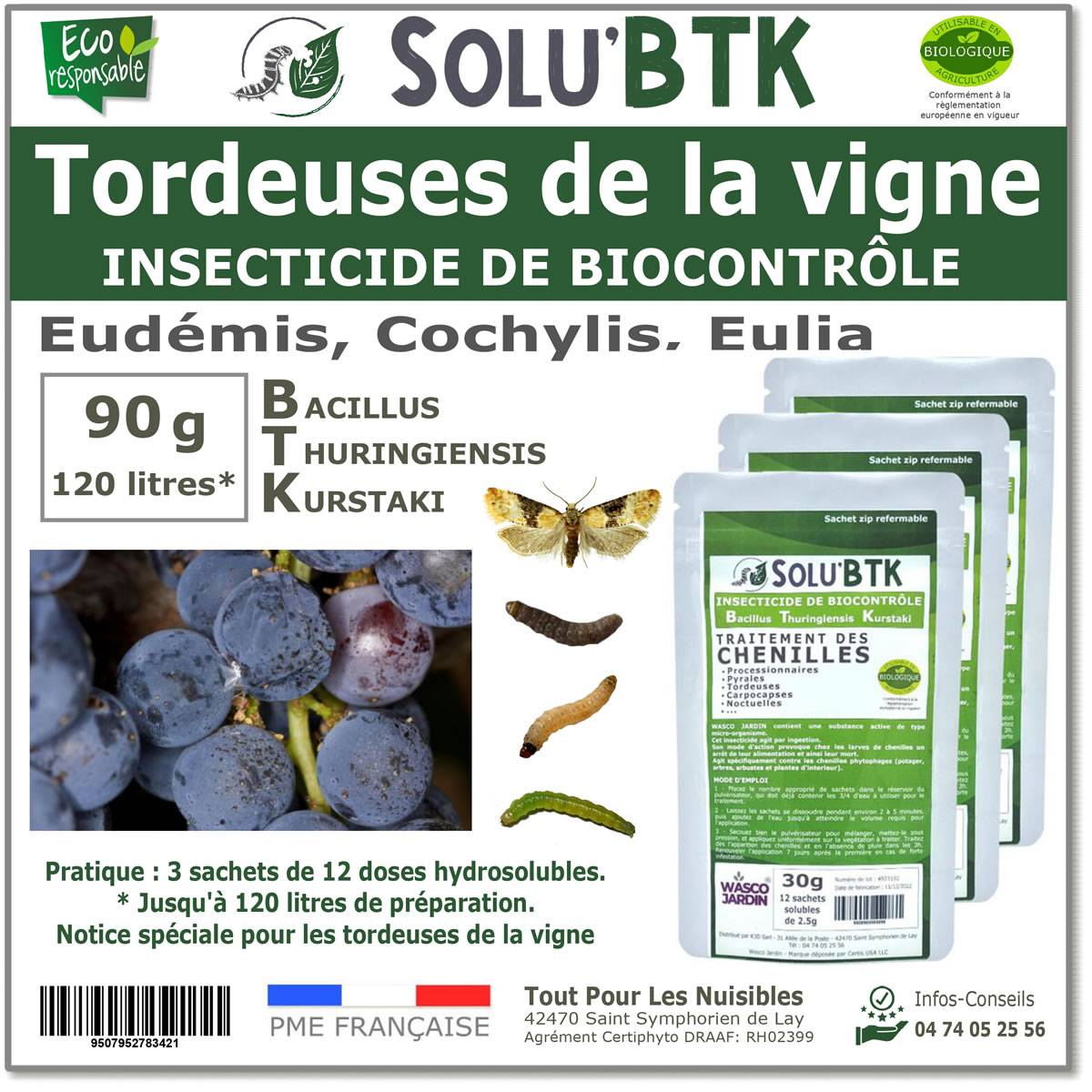 SOLU'BTK - Insecticide de biocontrôle contre les tordeuses des vignes ...