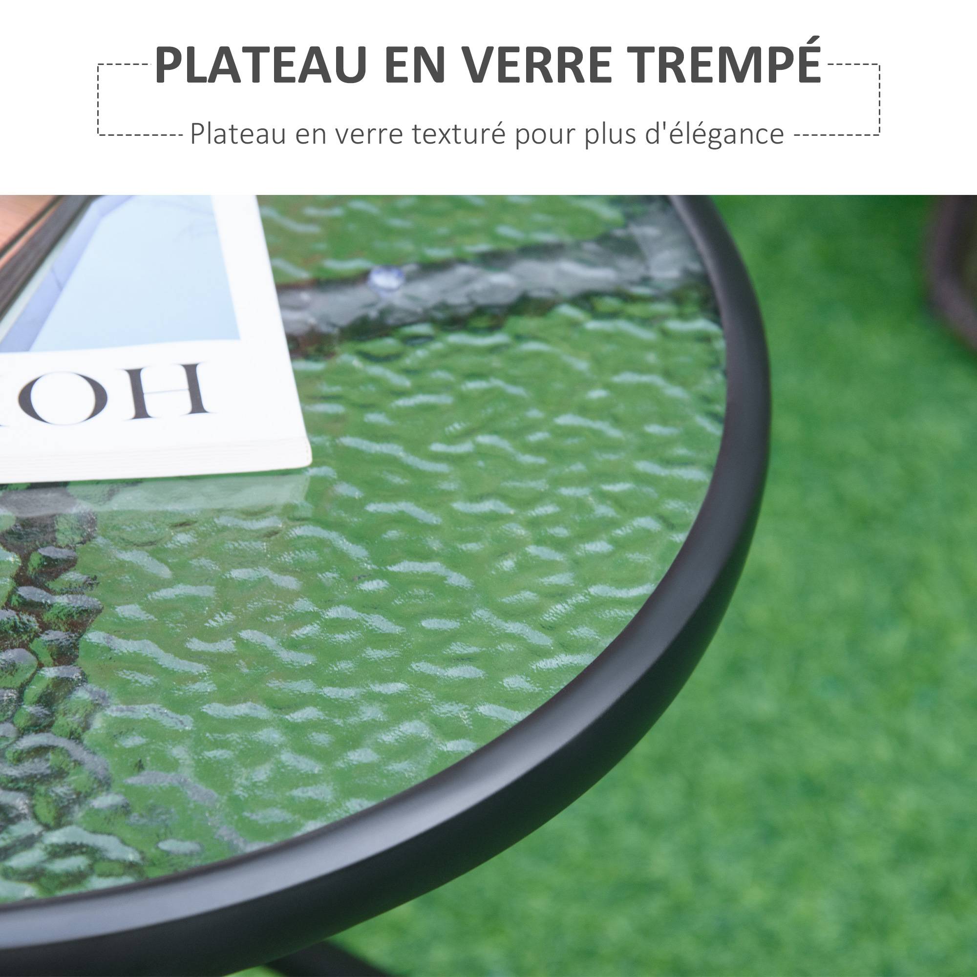 Table Basse Ronde Bistro Métal Jardin Terrasse Appoint Design Chic ...