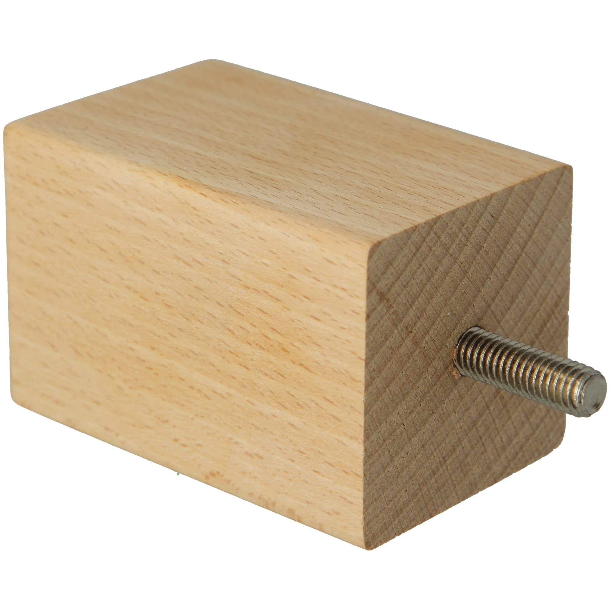 Pied pour meuble 32 - 50 x 50 x 80 mm - Bois - Hêtre | Amig - Gamm vert