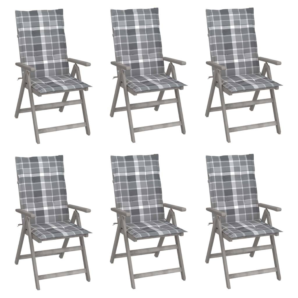 Chaises d'extérieur - Chaises inclinables de jardin lot de 6 et ...