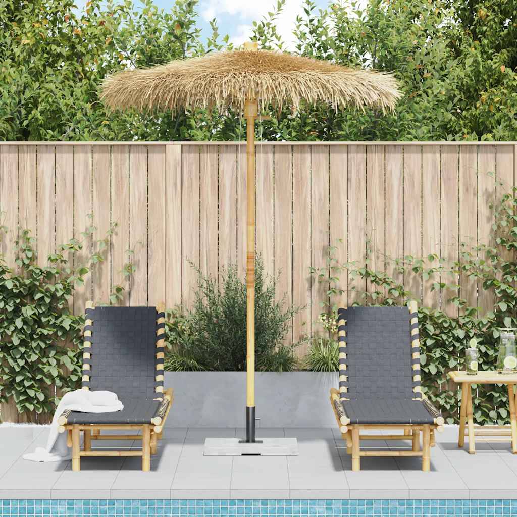 Parasol bambou et feuille de bananier naturel 180 x 180 x 230 cm ...