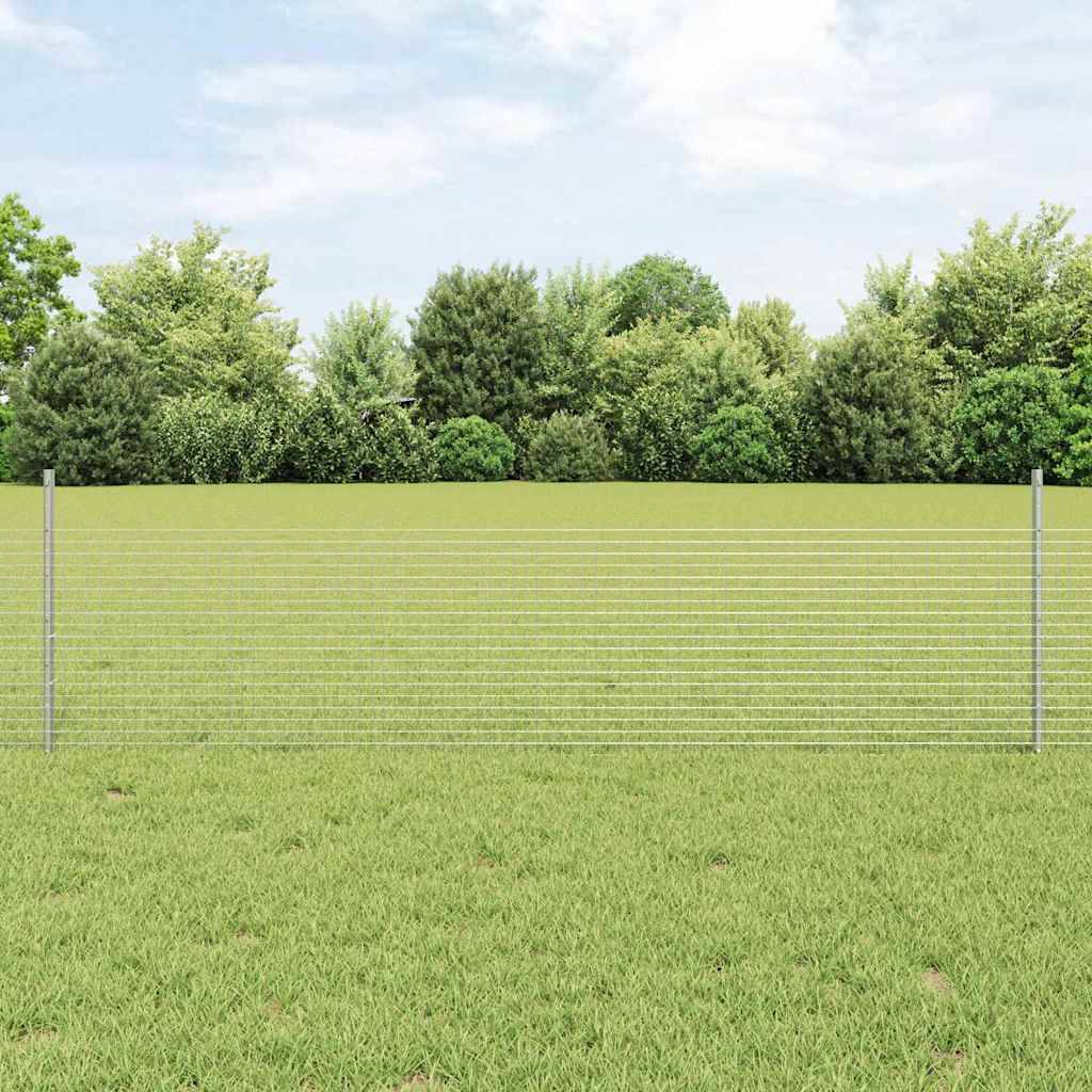 Clôture avec poteau Acier Argenté 0,5 x 25 m, Poids :12.51kg - PANGIVO ...