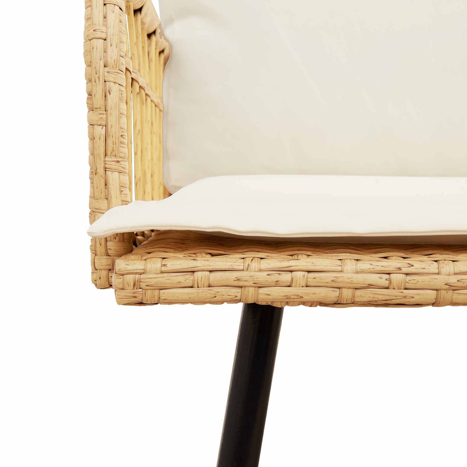 Banquette d'Angle Extérieure Métal & Polyrotin Marron Structure Robuste ...