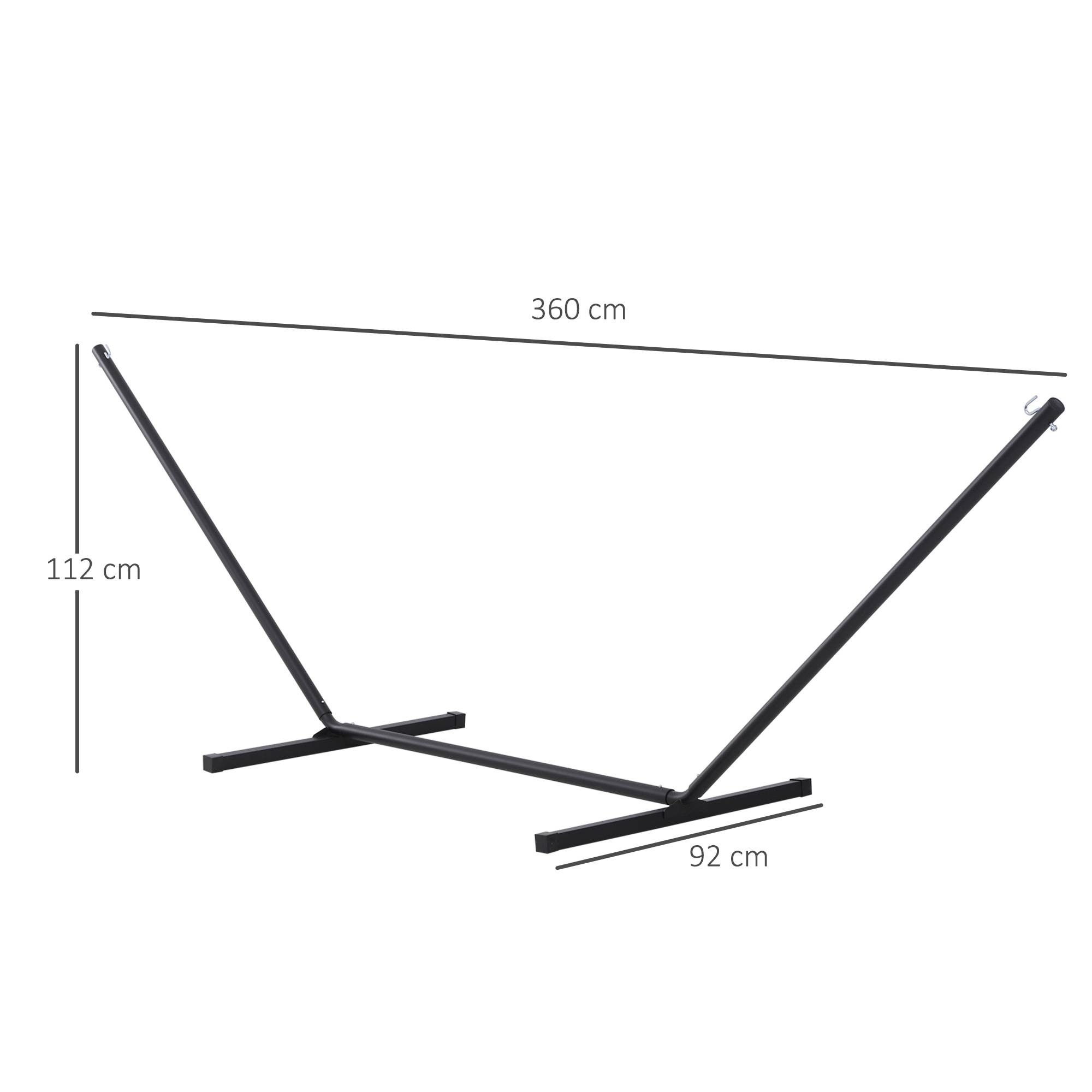 Support de Hamac Fixe Métal Extérieur Design Arc 3.60m Noir - ComfortXL ...