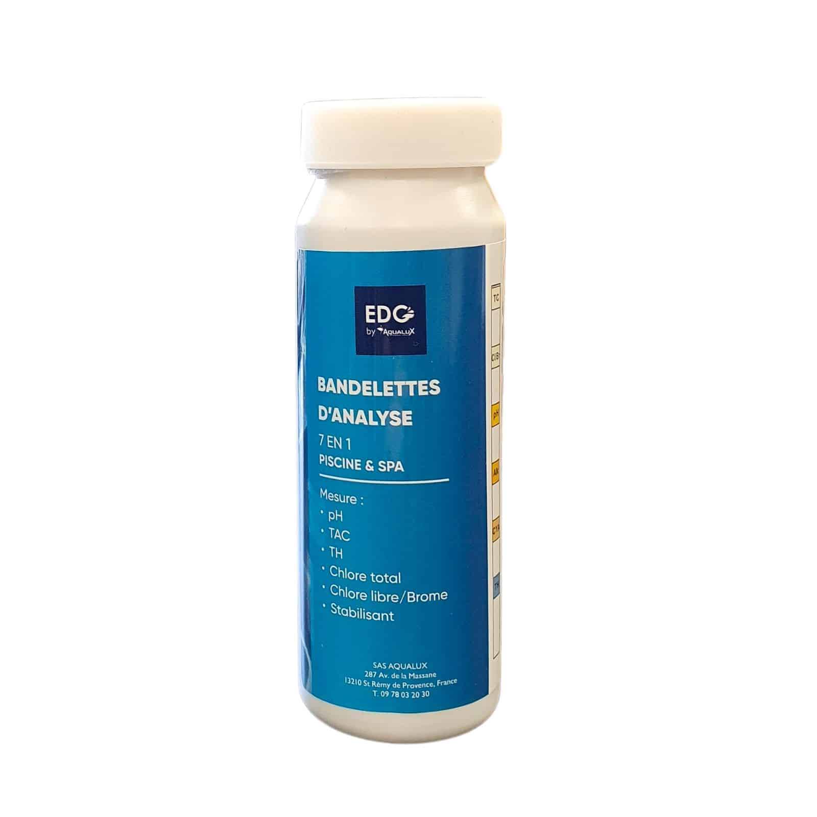 Bandelettes Analyse Piscine 6 en 1 - Ph/Tac/Cl/Cltot/Brome/Stab/Th ...